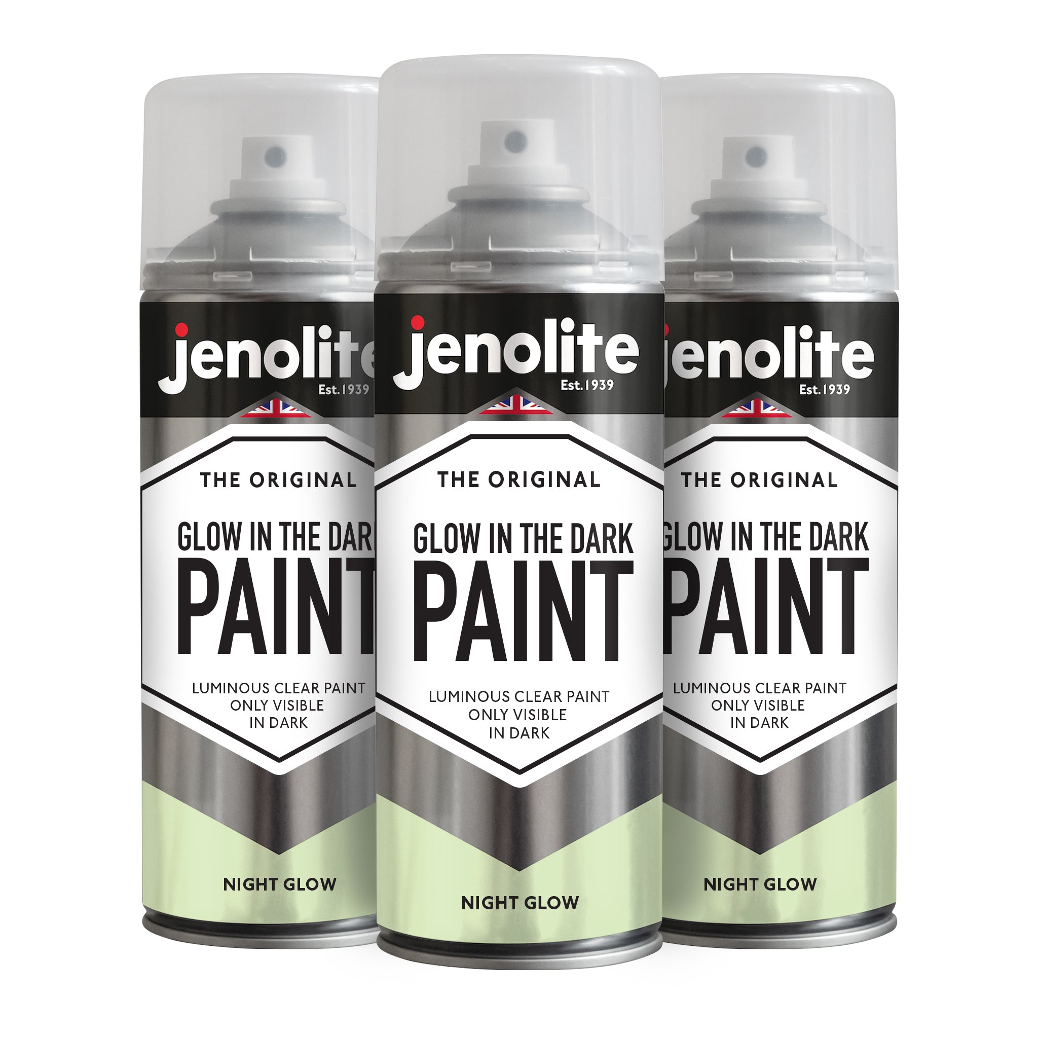 JENOLITE Glow In The Dark Spray Paint | NIGHT GLOW LUMINOUS PAINT | 40