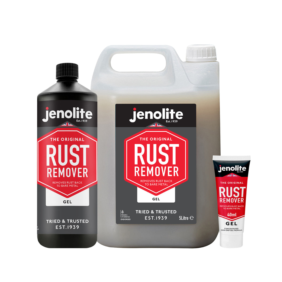 Rust Remover Concentrated Gel | 40ml, 1 Litre, 5 Litre – Jenolite